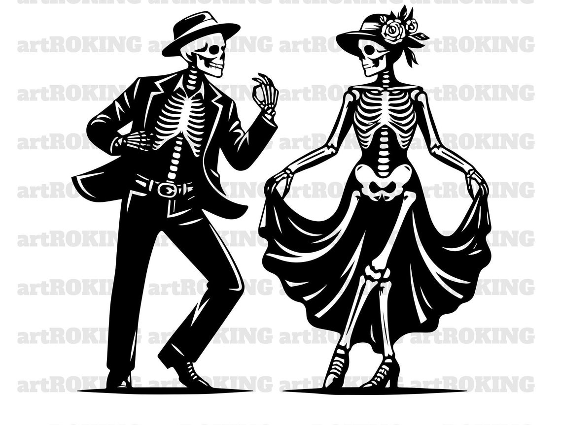 Skeleton Dancing, Skull Svg, Skeleton Svg, Skull Shirt, Skull Vector ...