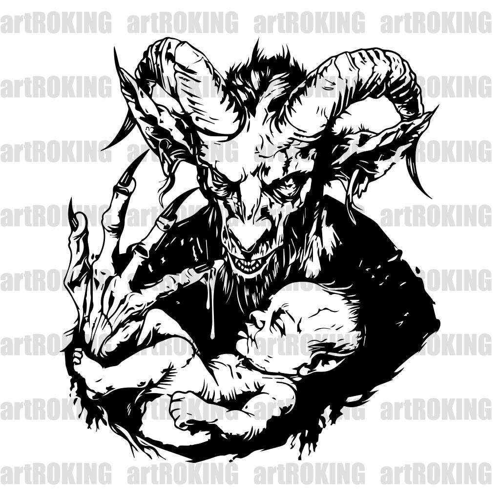 Devil Goat Svg, Devil Svg, Goat Skull Svg, Devil T-shirt, Devil Vector ...
