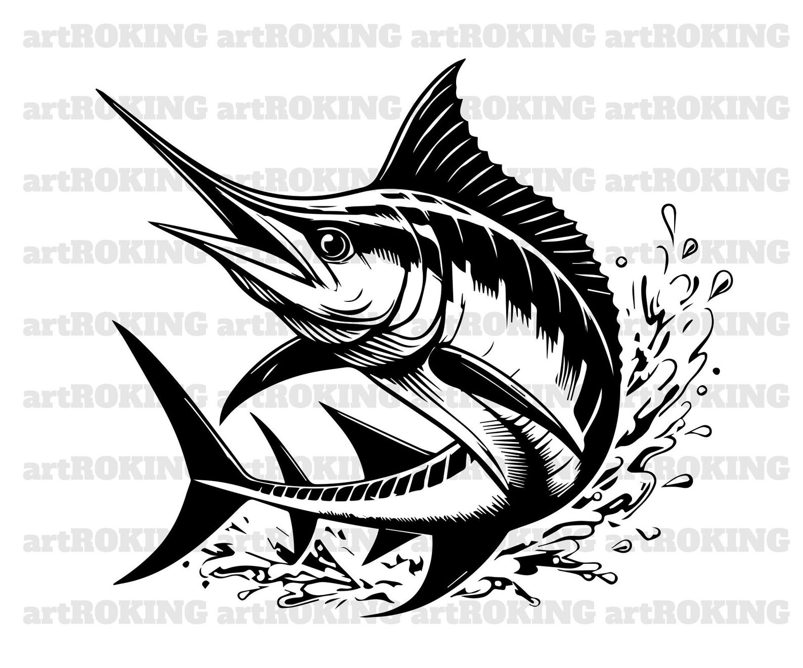 Marlin Fish Svg, Marlin Shirt, Marlin Vector, Marlin Printable, Marlin ...