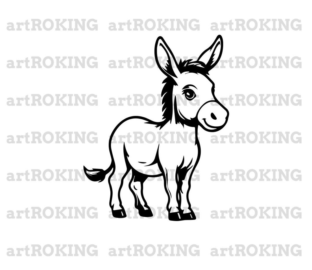 Donkey Svg, Donkey T-shirt, Donkey Vector, Donkey Tattoo, Donkey ...
