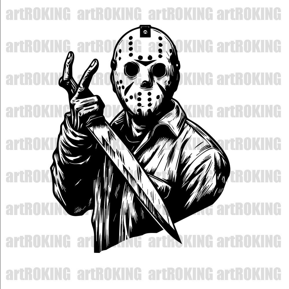 Jason Voorhees SVG Bundle: Halloween Horror Clipart, Shirt Design - Etsy