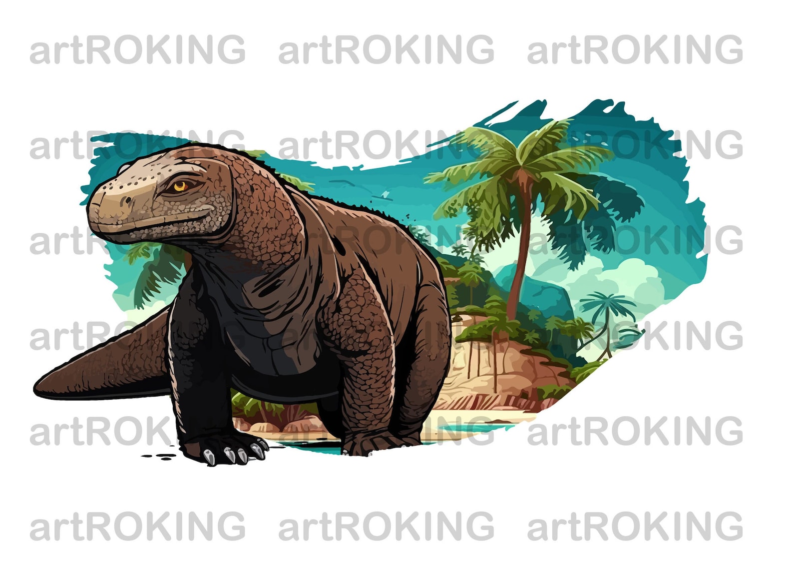 Komodo Dragon Svg, Komodo Dragon Shirt, Komodo Dragon Vector, Komodo ...