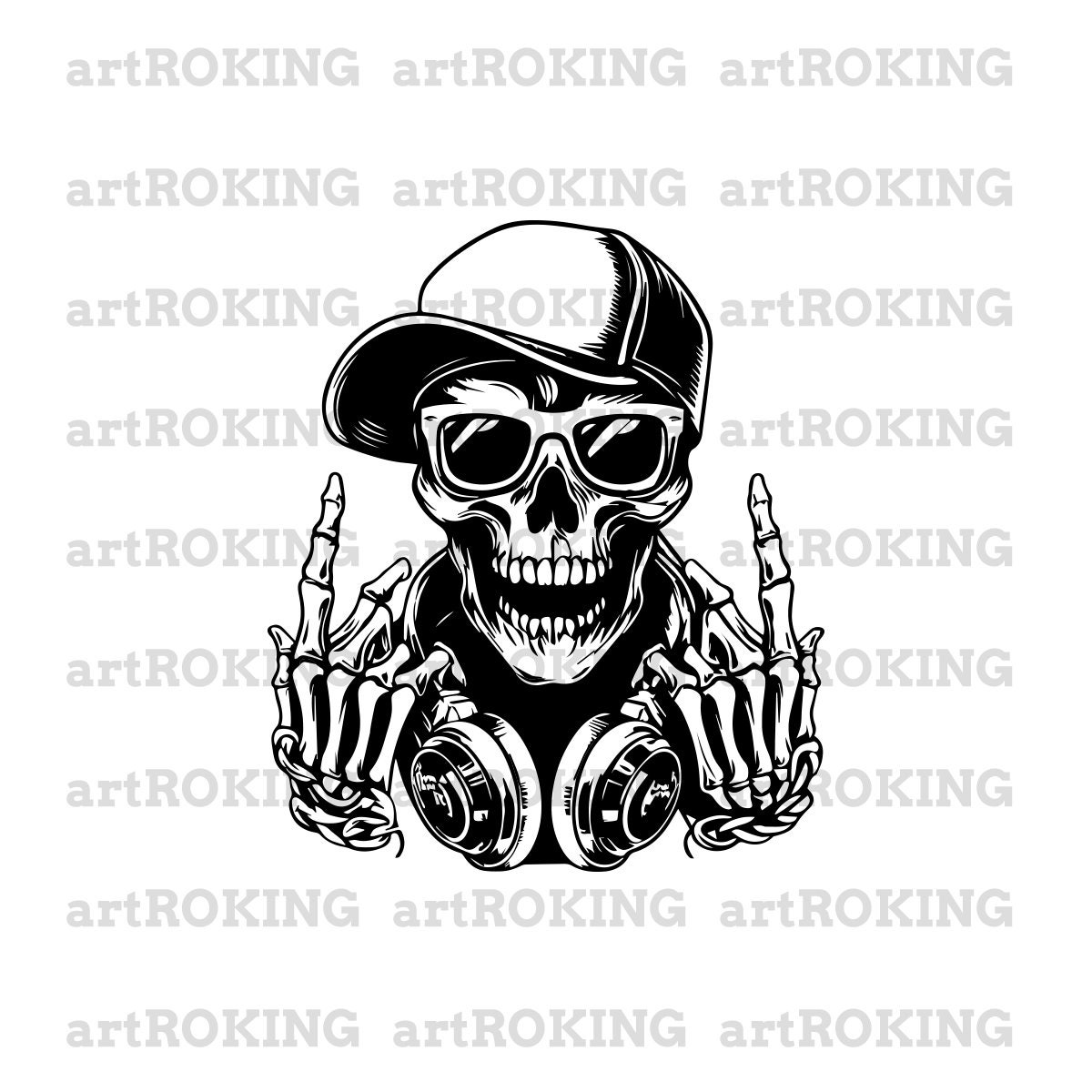 Rapper Skull Svg, Gothic Svg, Skeleton Svg, Rapper Skull Shirt, Rapper ...