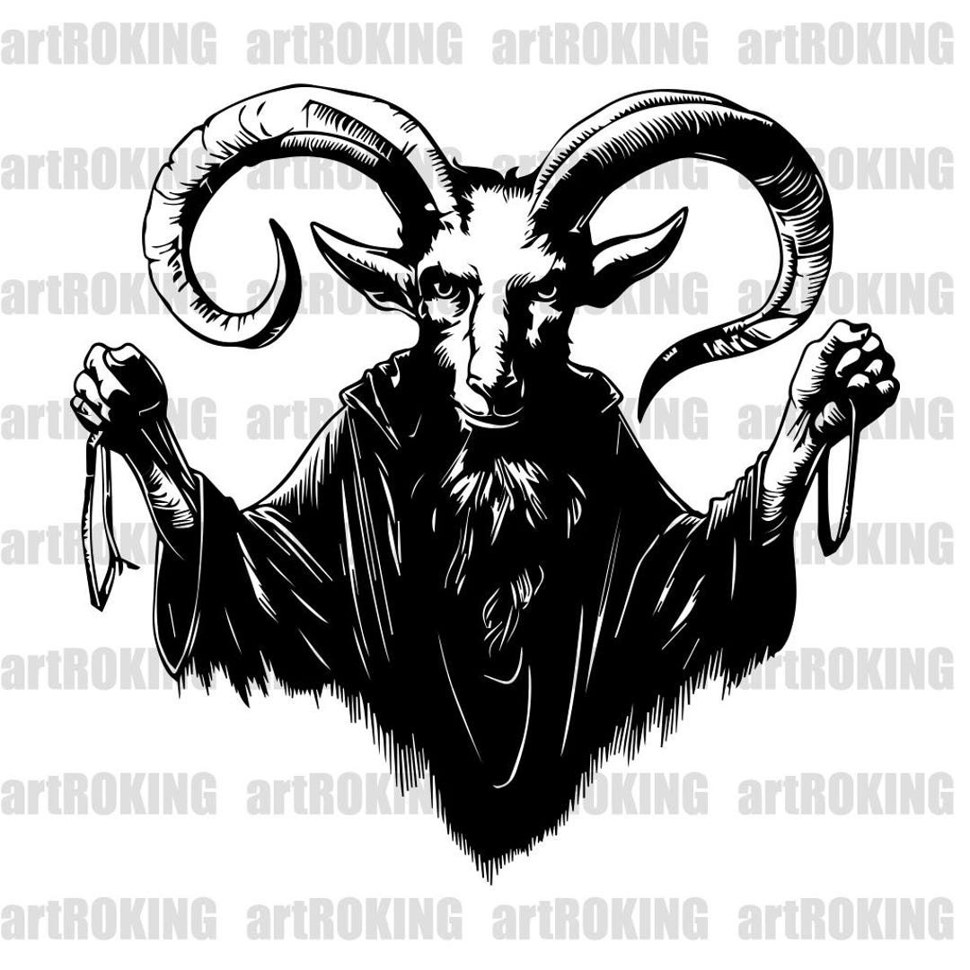 Baphomet Svg, Baphomet Shirt, Baphomet Vector, Baphomet Printable ...