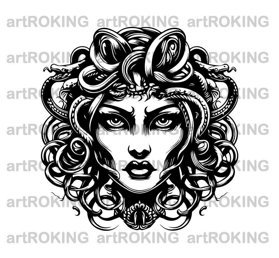 Medusa Svg, Medusa Shirt, Medusa Vector, Medusa Printable, Medusa ...