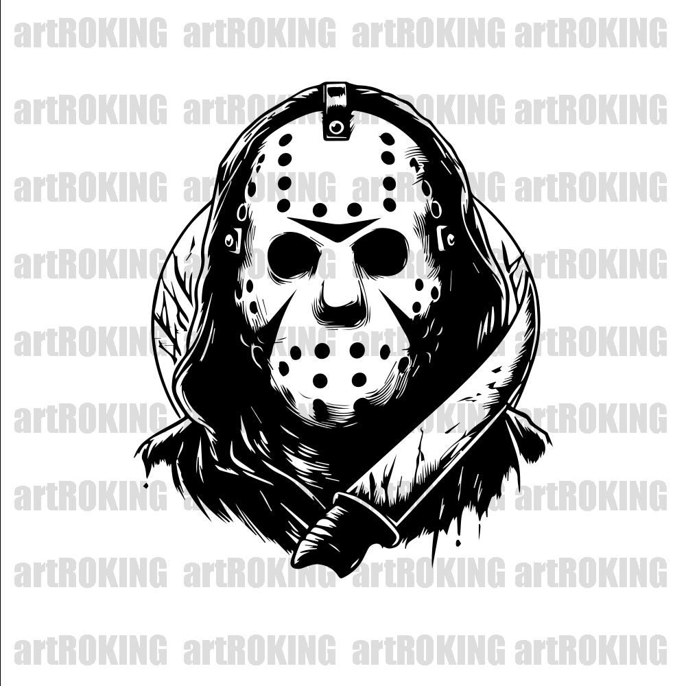 Jason Voorhees SVG Bundle, Halloween Horror Clipart, Printable Vector ...