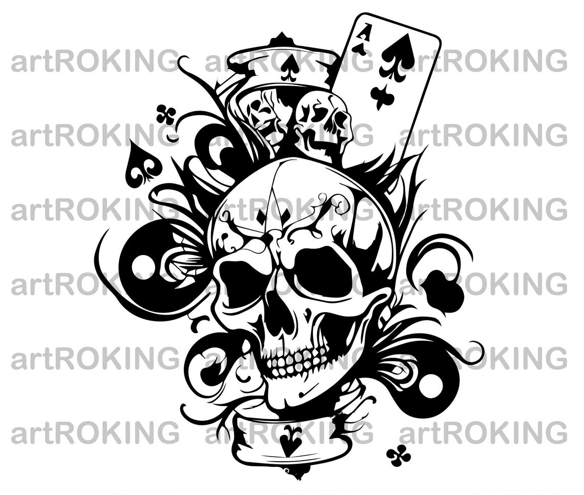 Skull Svg, Gothic Svg, Skeleton Svg, Skull Shirt, Skull Vector, Skull ...