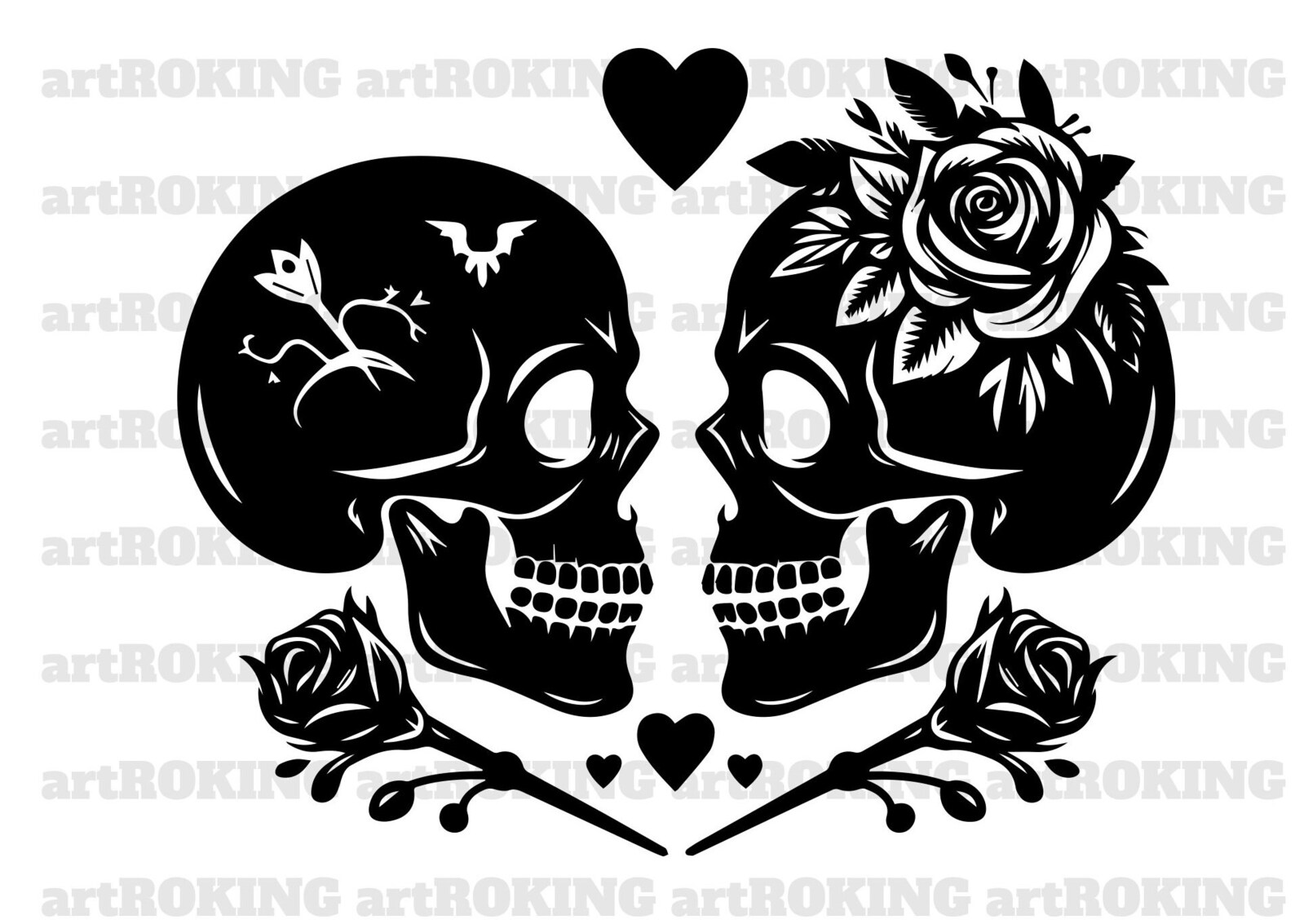 Skeleton, Skull Svg, Skeleton Love Svg, Skull Shirt, Skull Vector ...
