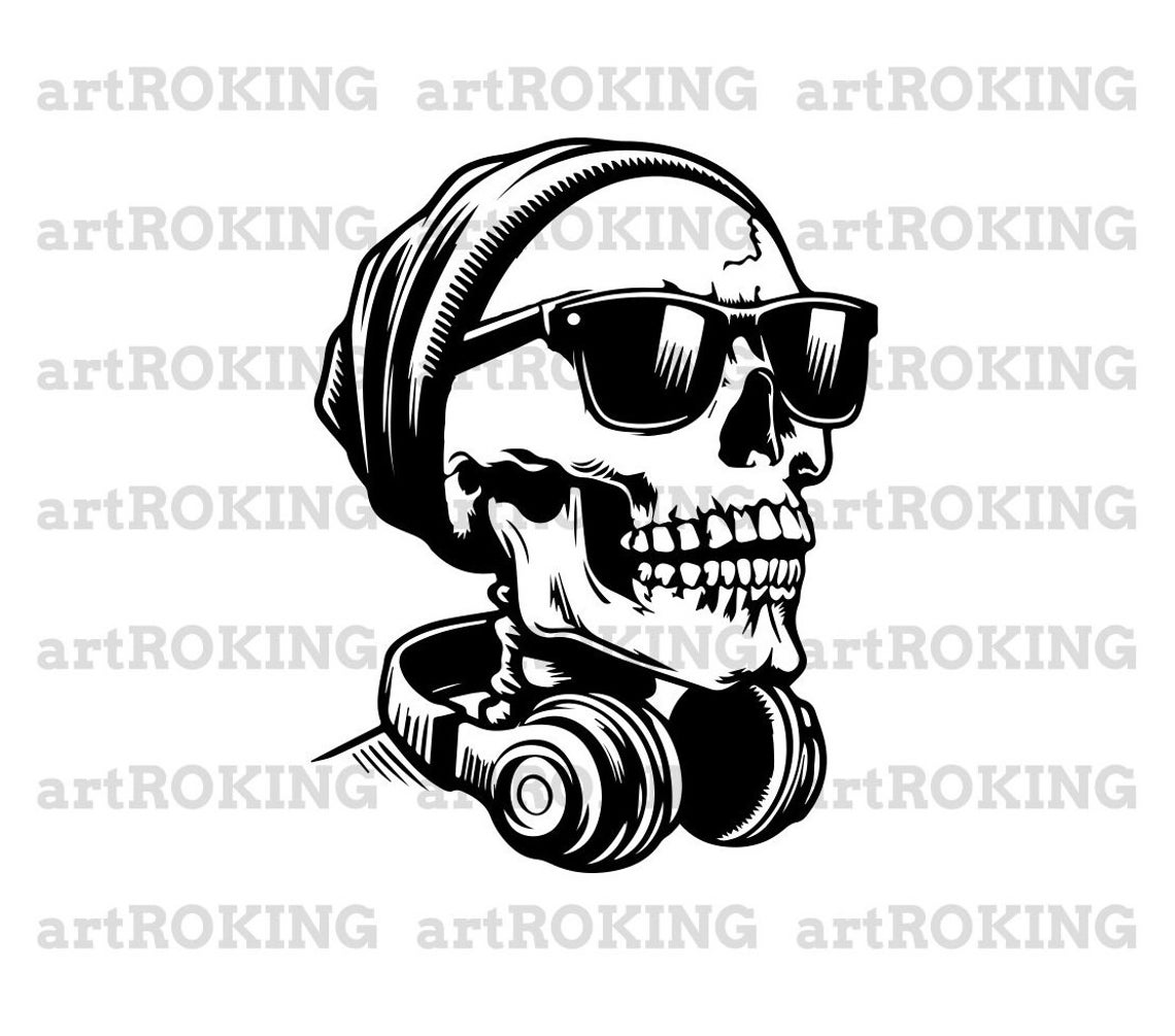 Rapper Skull Svg, Gothic Svg, Skeleton Svg, Rapper Skull Shirt, Rapper ...