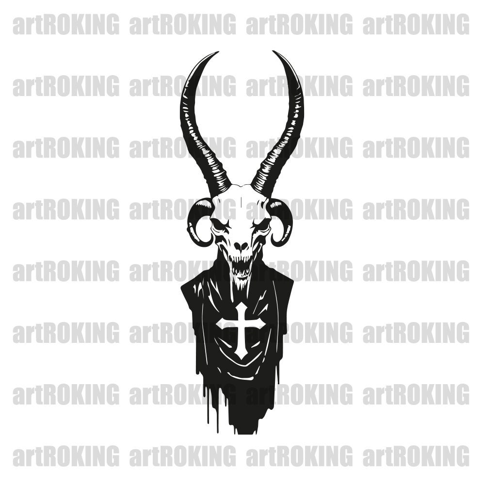 Devil Goat Skull Svg, Devil Gothic Svg, Devil Goat Svg, Skull Shirt ...