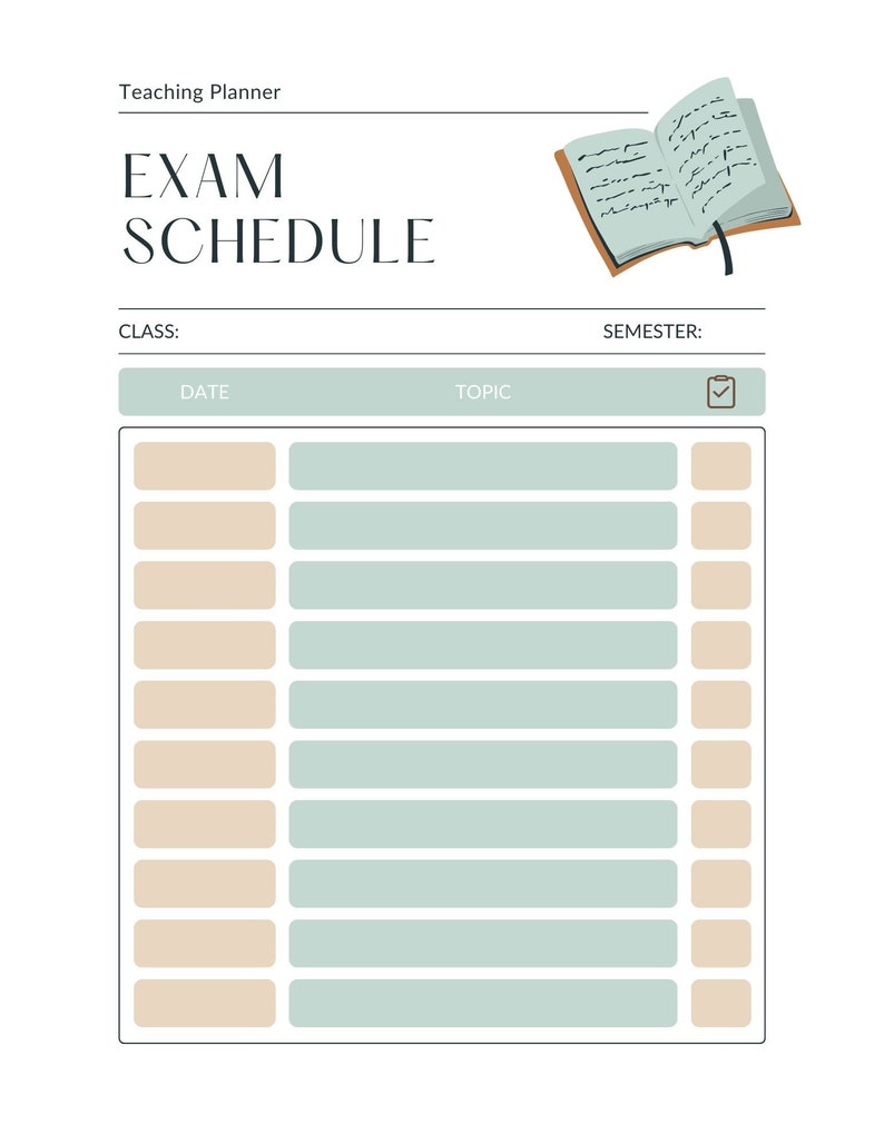 Teacher Lesson Plan Template, Downloadable, Printable, Lesson Plans - Etsy