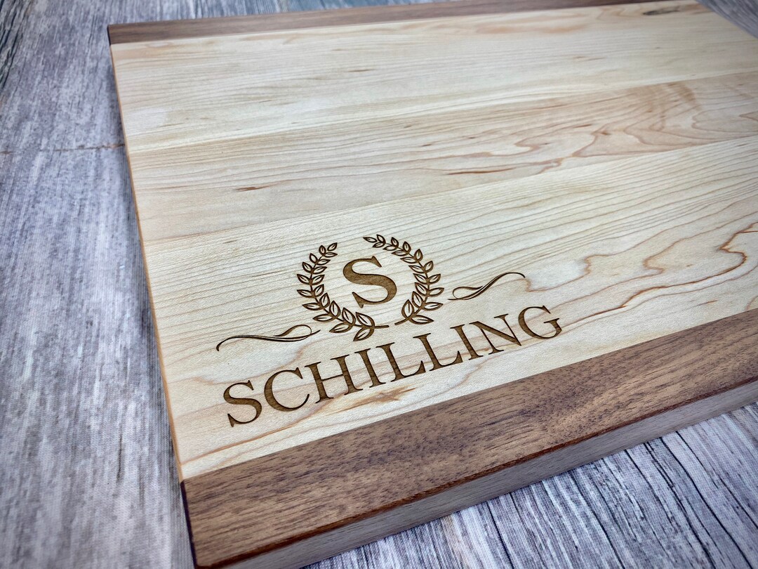 Maple and Walnut Blank Cutting Board for Engraving - Etsy