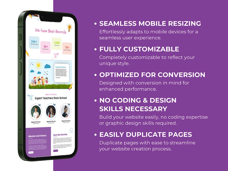 Education Canva Website Template – Canva Design for Daycare ...