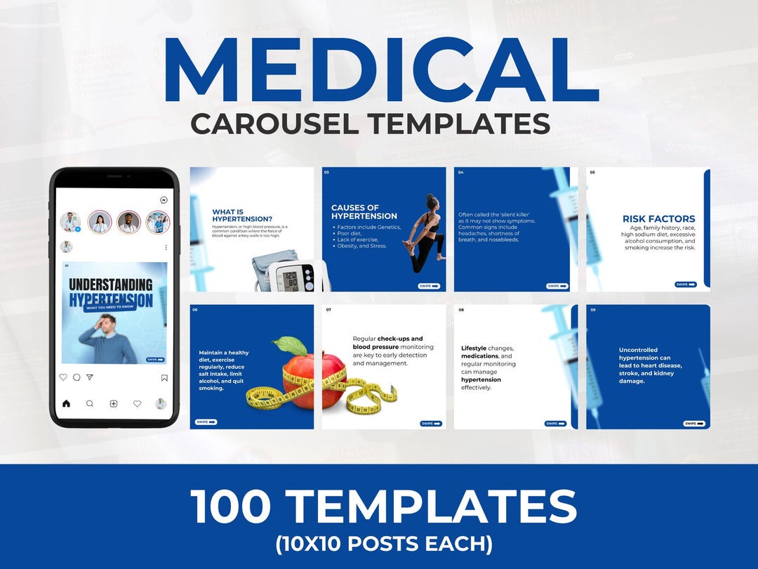 Medical Carousel Templates: Health Professional Branding (100 Templates ...