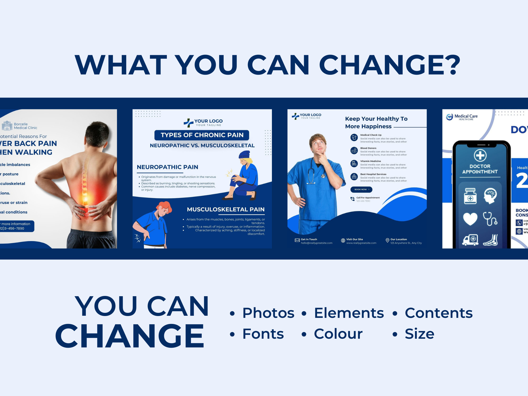 Medical Canva Templates: Healthcare Social Media Marketing Bundle ...