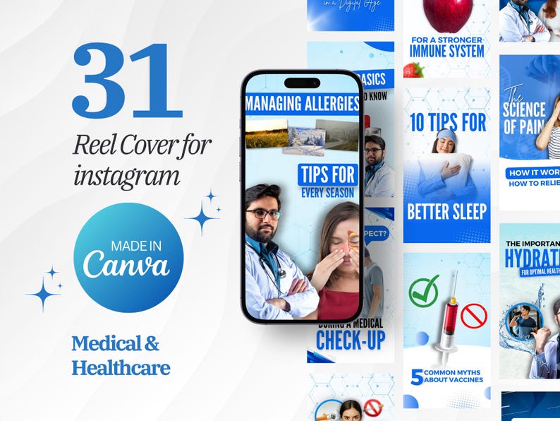 Medical Instagram Reel Templates: Healthcare Clinic Branding (canva) - Etsy
