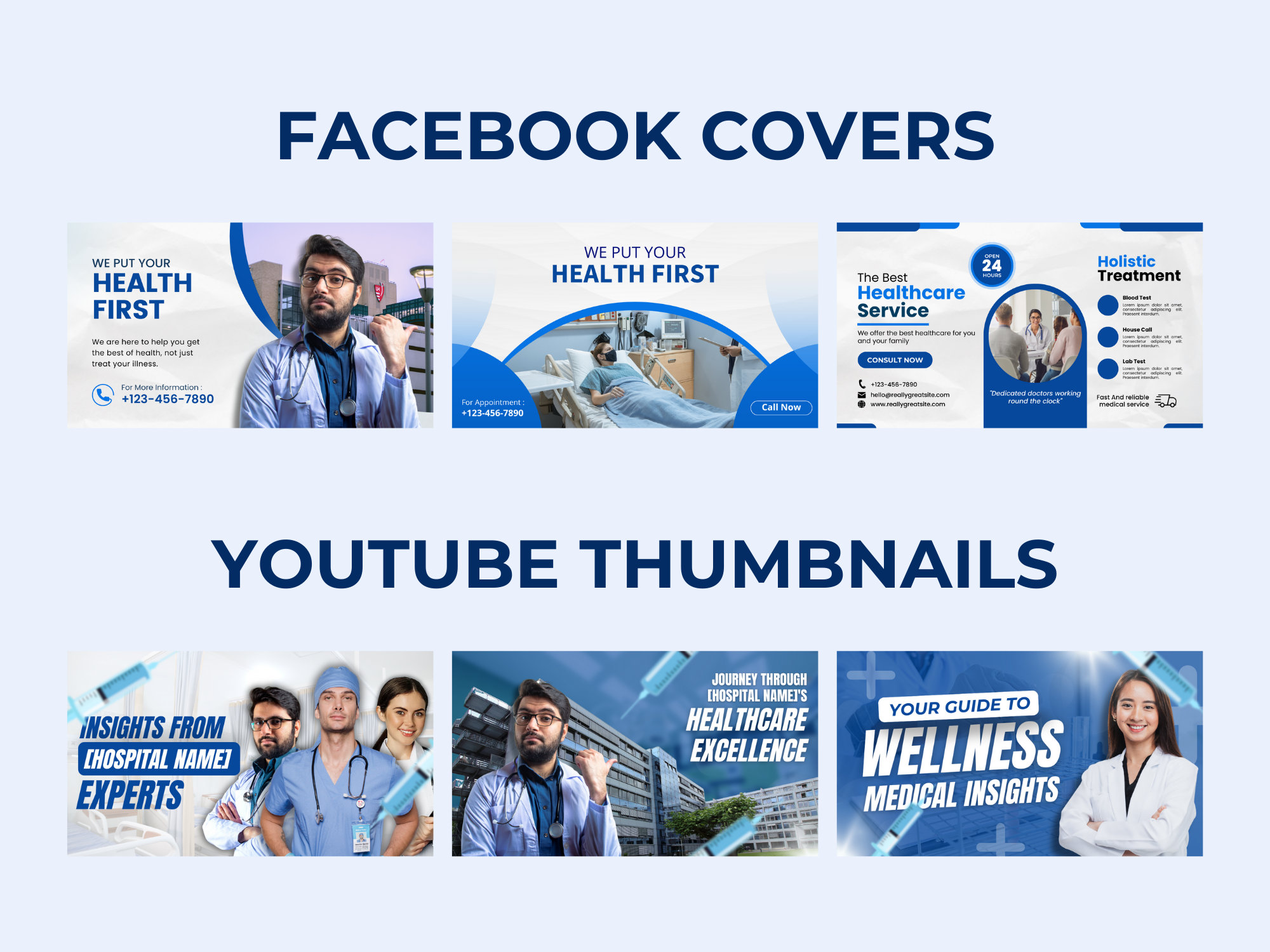 Medical Canva Templates: Healthcare Social Media Marketing Bundle ...