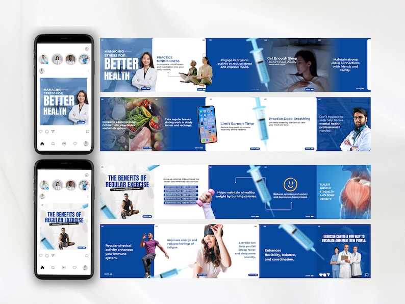Medical Carousel Templates: Health Professional Branding (100 Templates ...