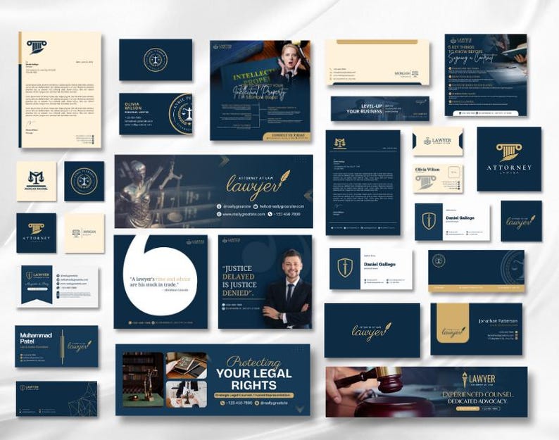 Law Firm Instagram Templates: Social Media Canva Branding Kit for ...