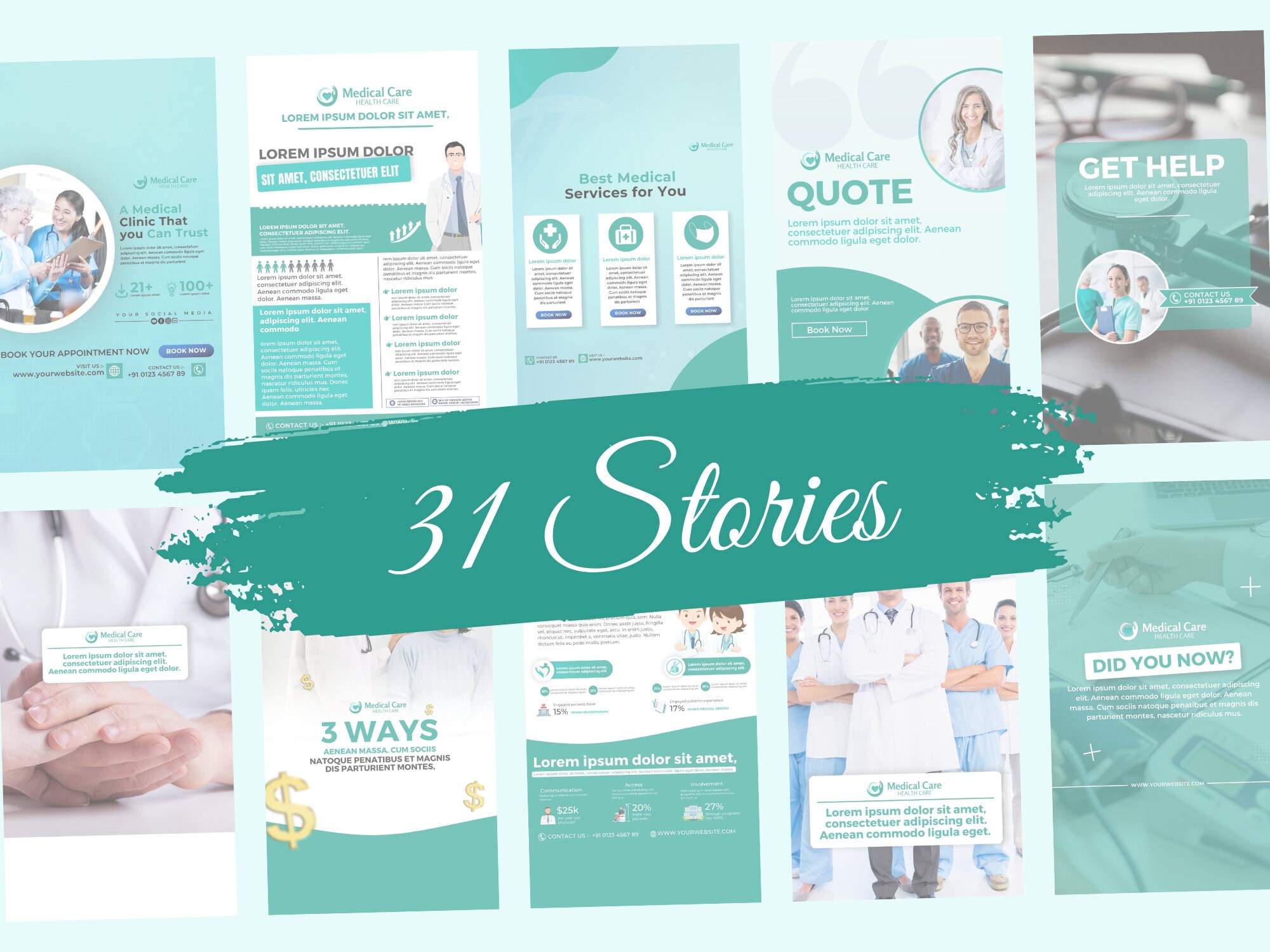 Healthcare Instagram Templates: Medical Social Media Posts & Stories ...