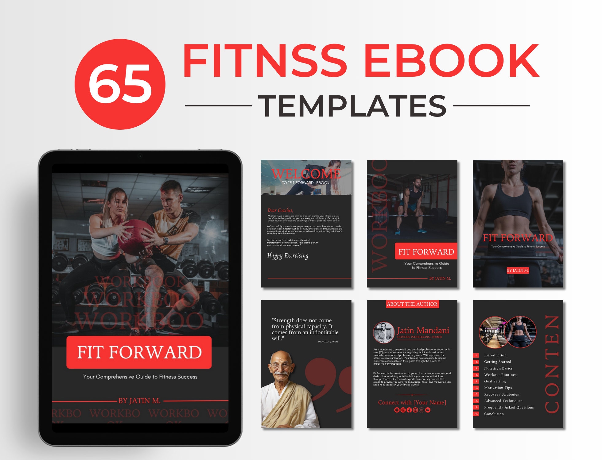 Fitness Ebook Template, Personal Trainer Exercise Program, Fitness ...