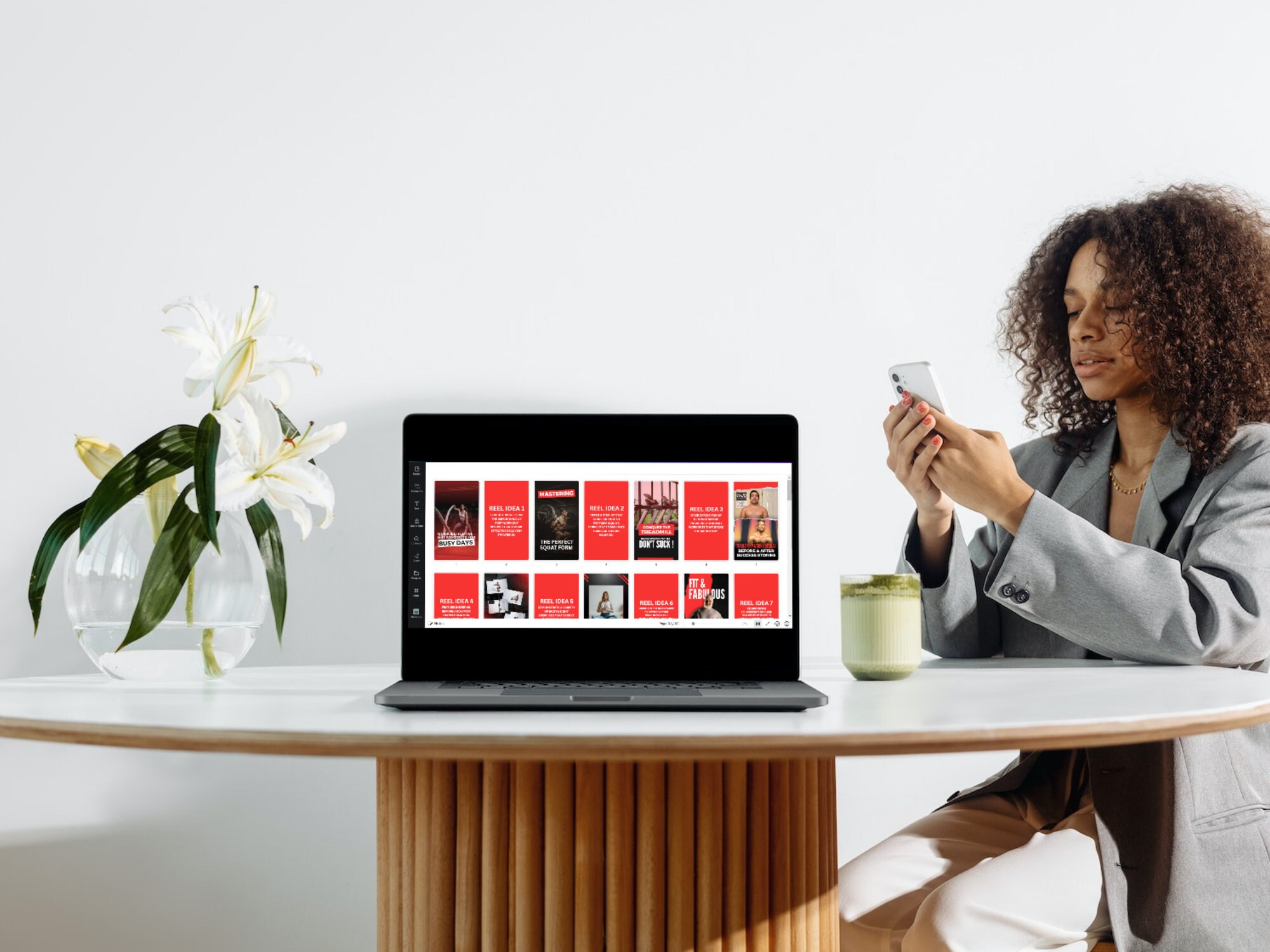 Gym Reel Instagram Cover Templates Fitness Social Media Posts Red ...