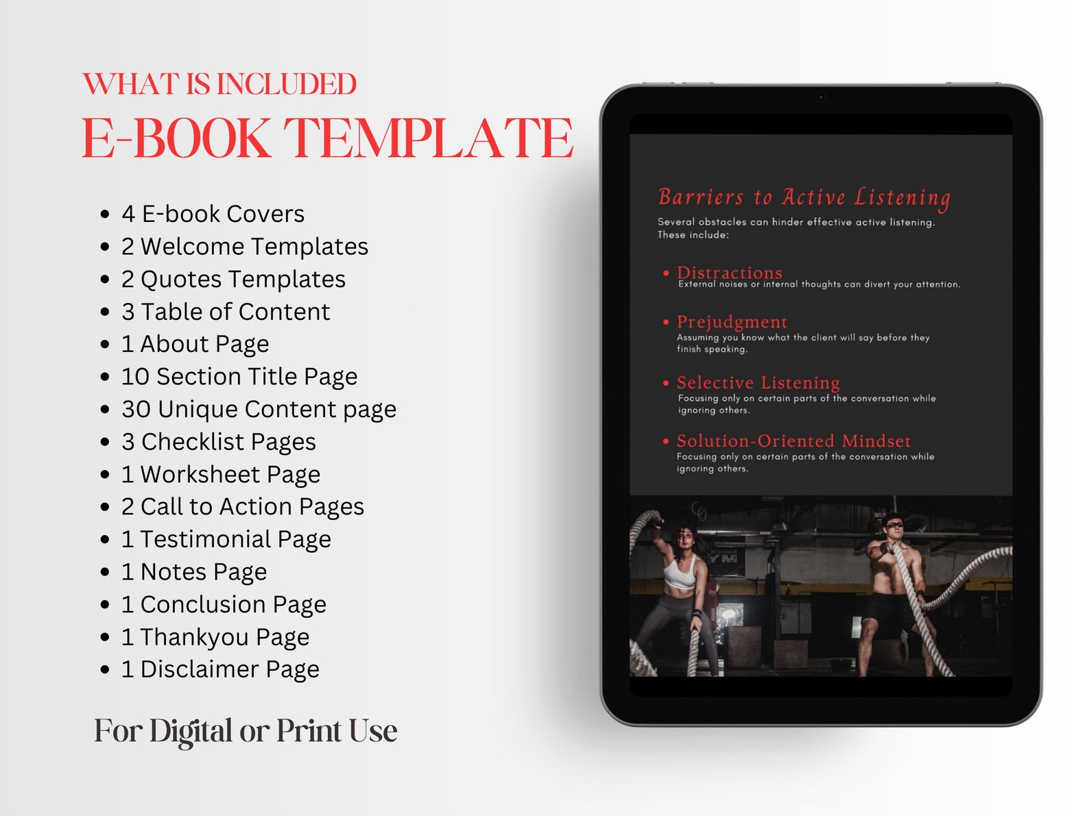 Fitness Ebook Template, Personal Trainer Exercise Program, Fitness ...