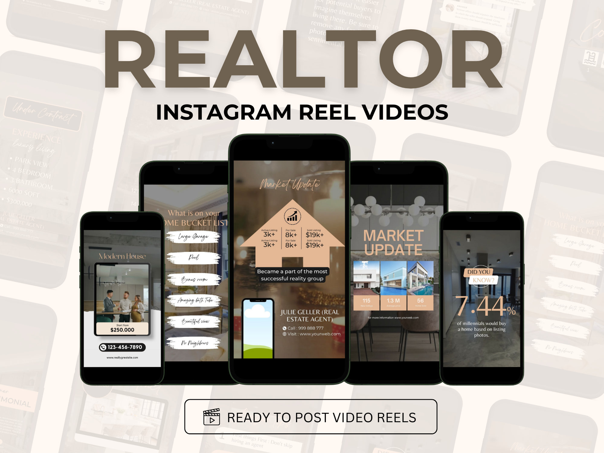 50 Real Estate Reels Templates, Real Estate Instagram Reels, Luxury ...