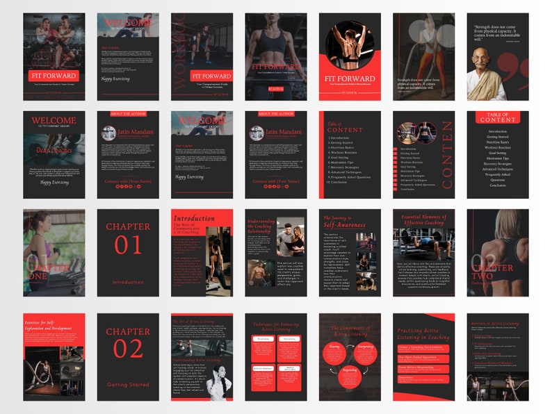 Fitness Ebook Template, Personal Trainer Exercise Program, Fitness ...