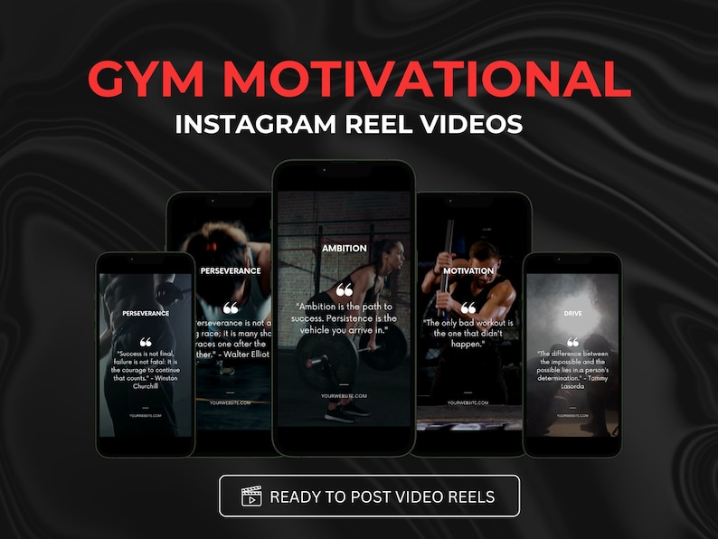 50 Canva Editable Fitness Motivational Reels: Gym & Personal Trainer ...