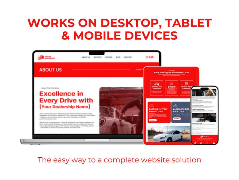 Canva Car Dealer Website Template – Auto Sales & Used Car Landing Page ...