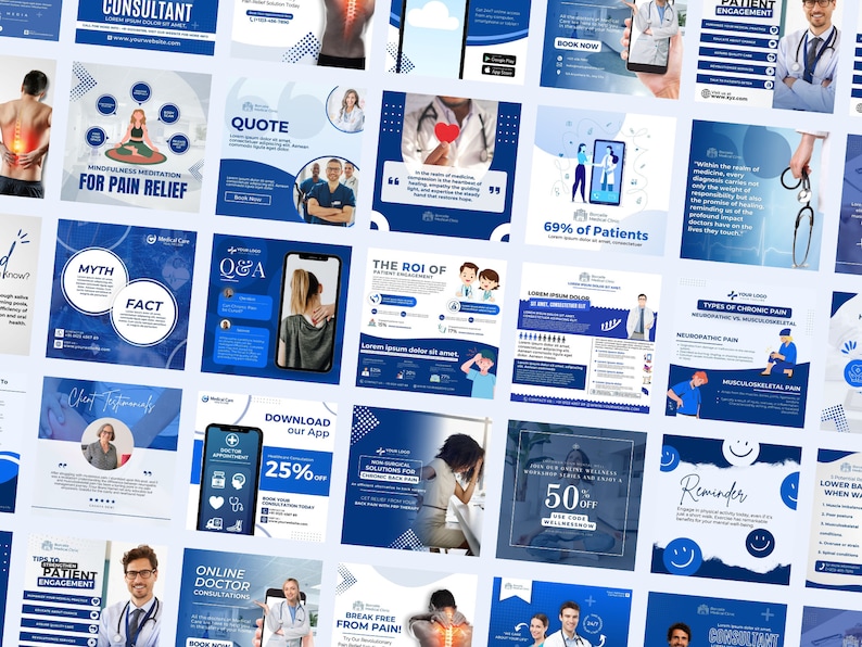 Medical Canva Templates: Healthcare Social Media Marketing Bundle ...