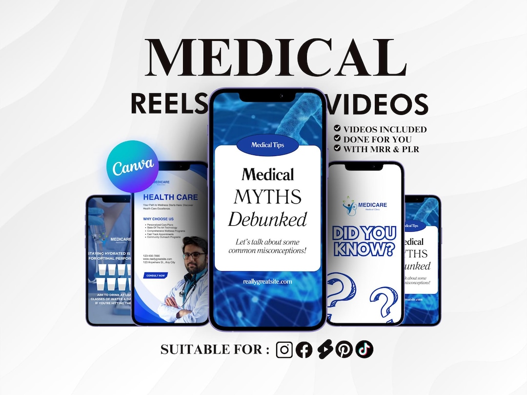 Medical Reels: Instagram & Tiktok Video Templates for Doctors (digital ...
