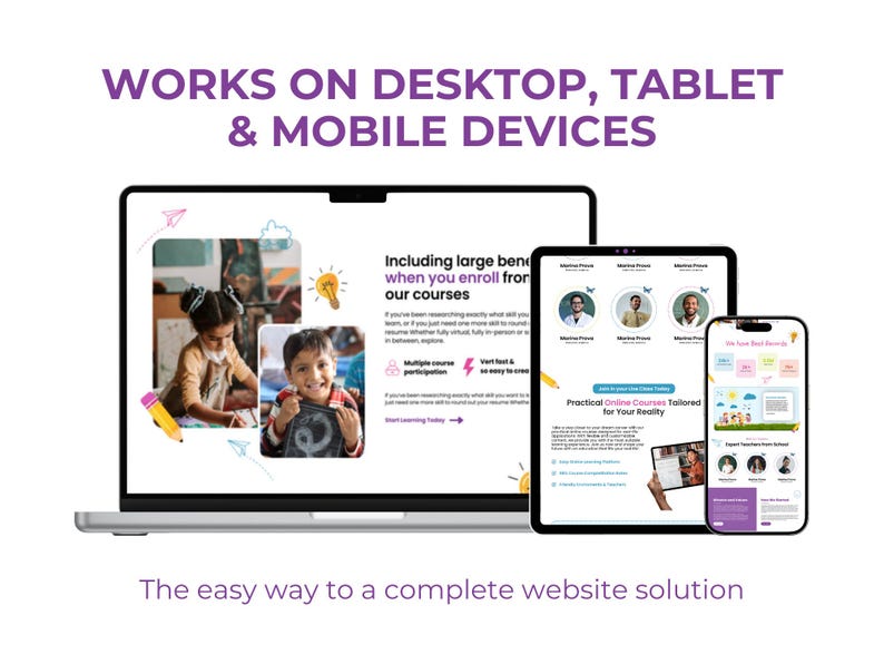 Education Canva Website Template – Canva Design for Daycare ...