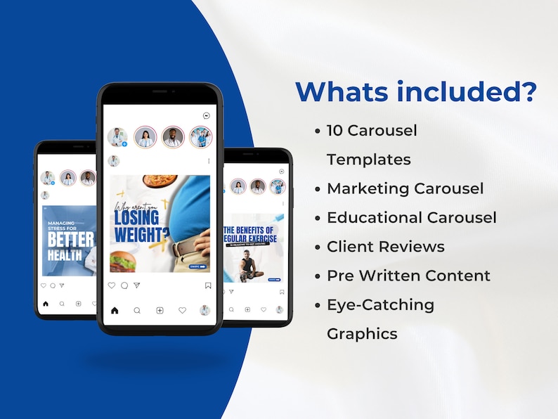 Medical Carousel Templates: Health Professional Branding (100 Templates ...