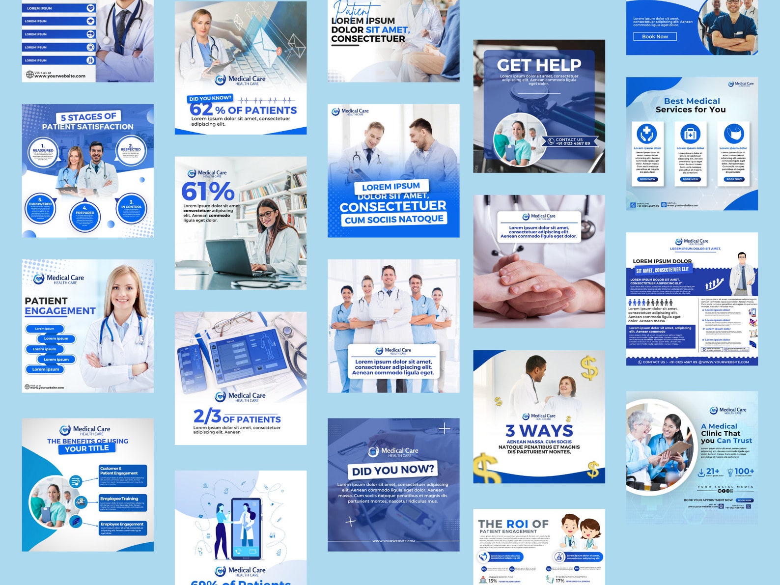 Medical Canva Templates: Social Media Content for Health Professionals ...