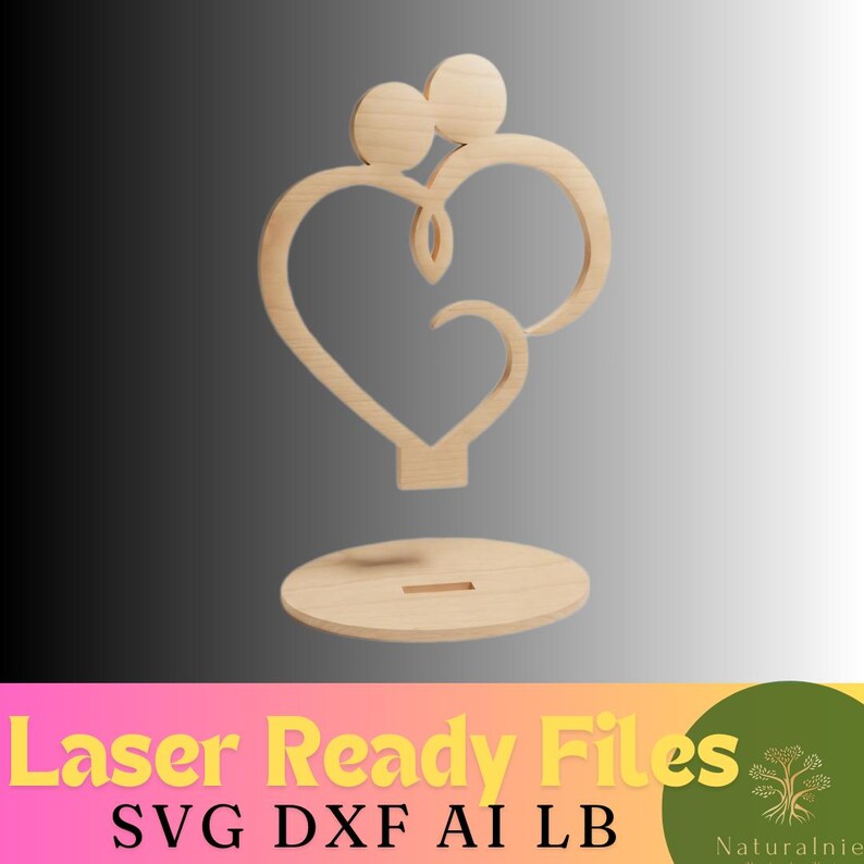 Love Heart Statue 3D Plywood Model DIY Laser Cut File SVG DXF AI ...
