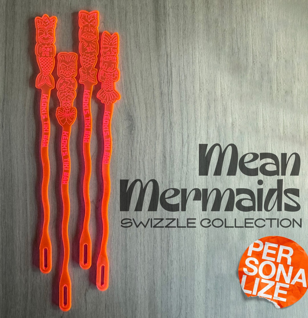 Personalized Tiki Drink Swizzle Sticks. Unique, Custom, Engraved Tiki ...