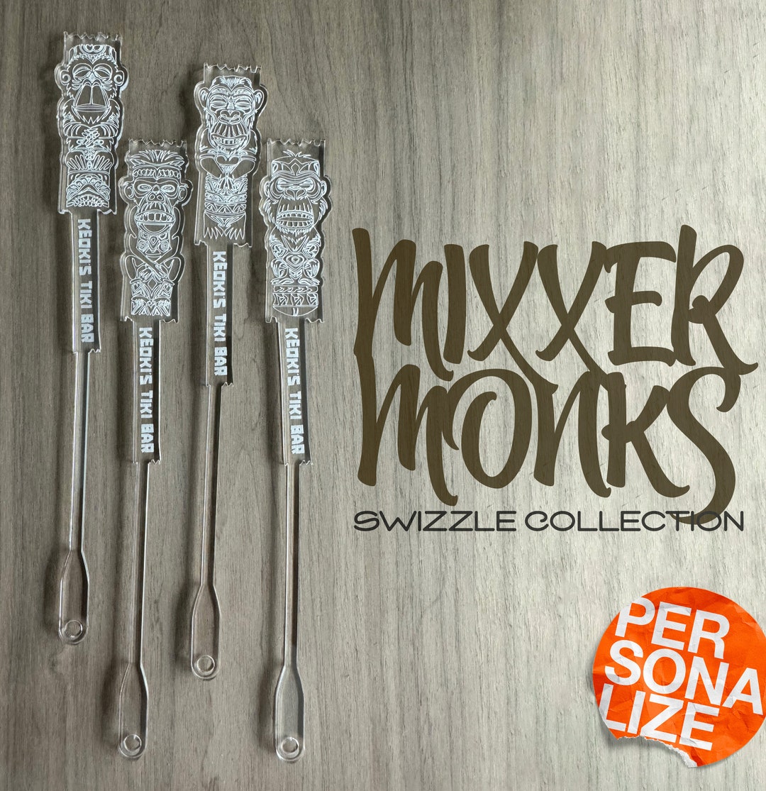 Personalized Tiki Drink Swizzle Sticks. Unique, Custom, Engraved Tiki ...