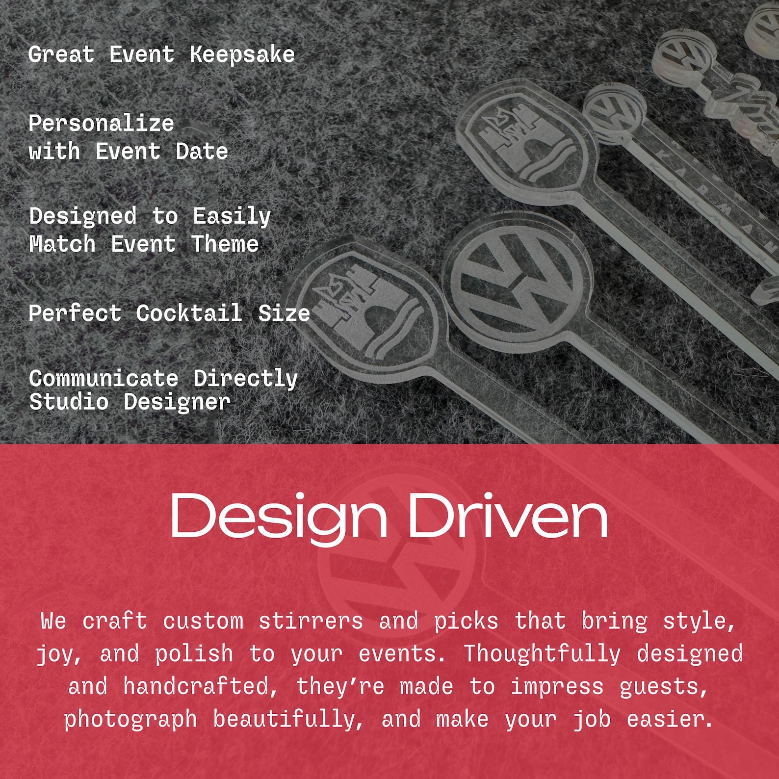Custom Logo Cocktail Stirrers: Corporate Event Swizzle Sticks - Etsy