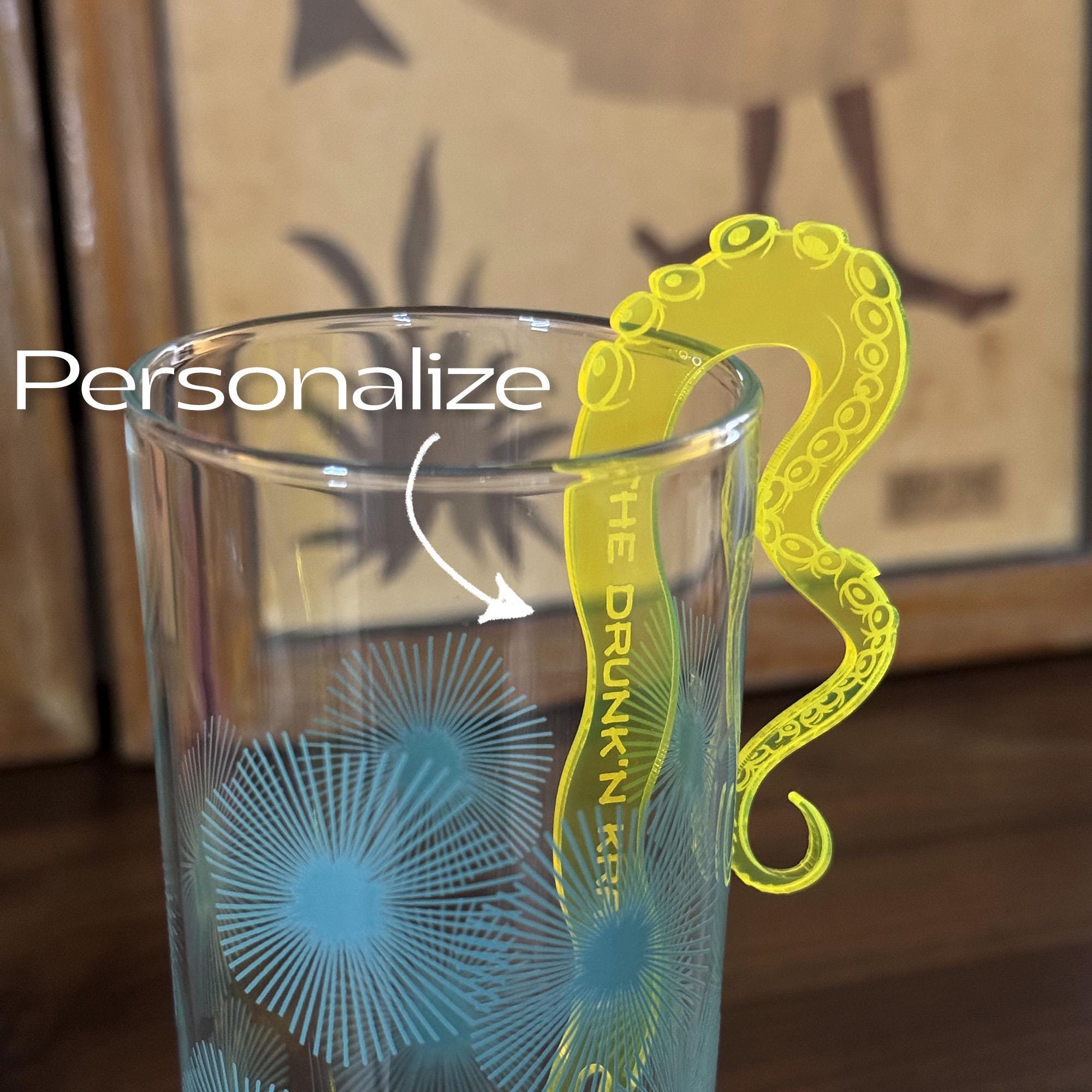 Personalized Kraken Octopus Tentacle Tiki Swizzle Sticks: Custom ...