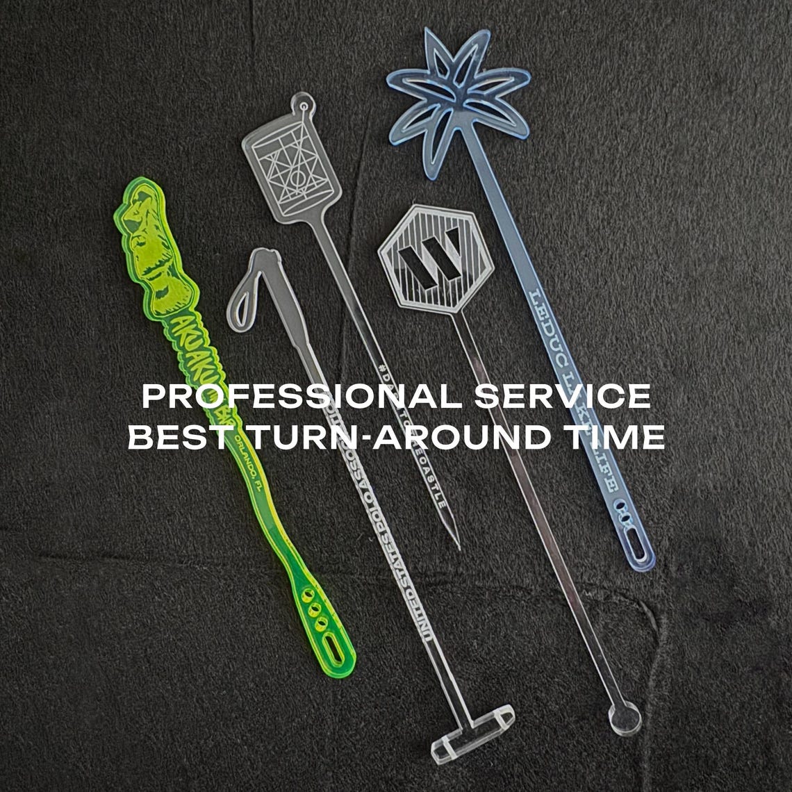 Custom Logo Cocktail Stirrers: Corporate Event Swizzle Sticks - Etsy