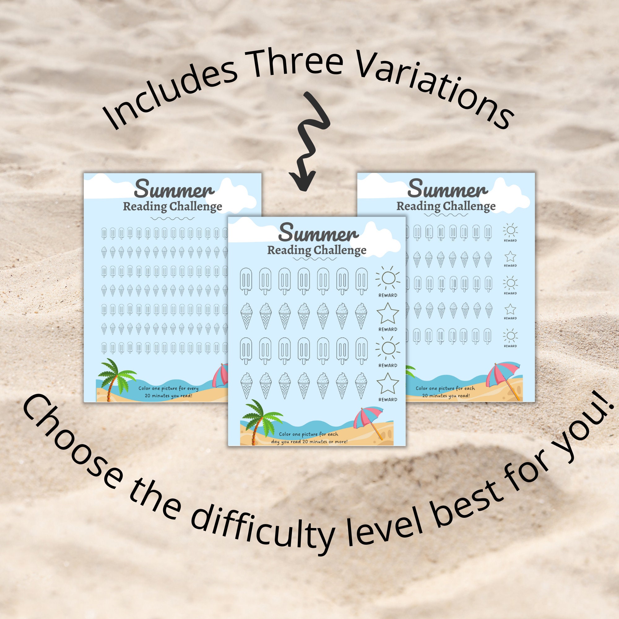 Summer Reading Challenge Printable, Summer Reading Challenge for Kids ...