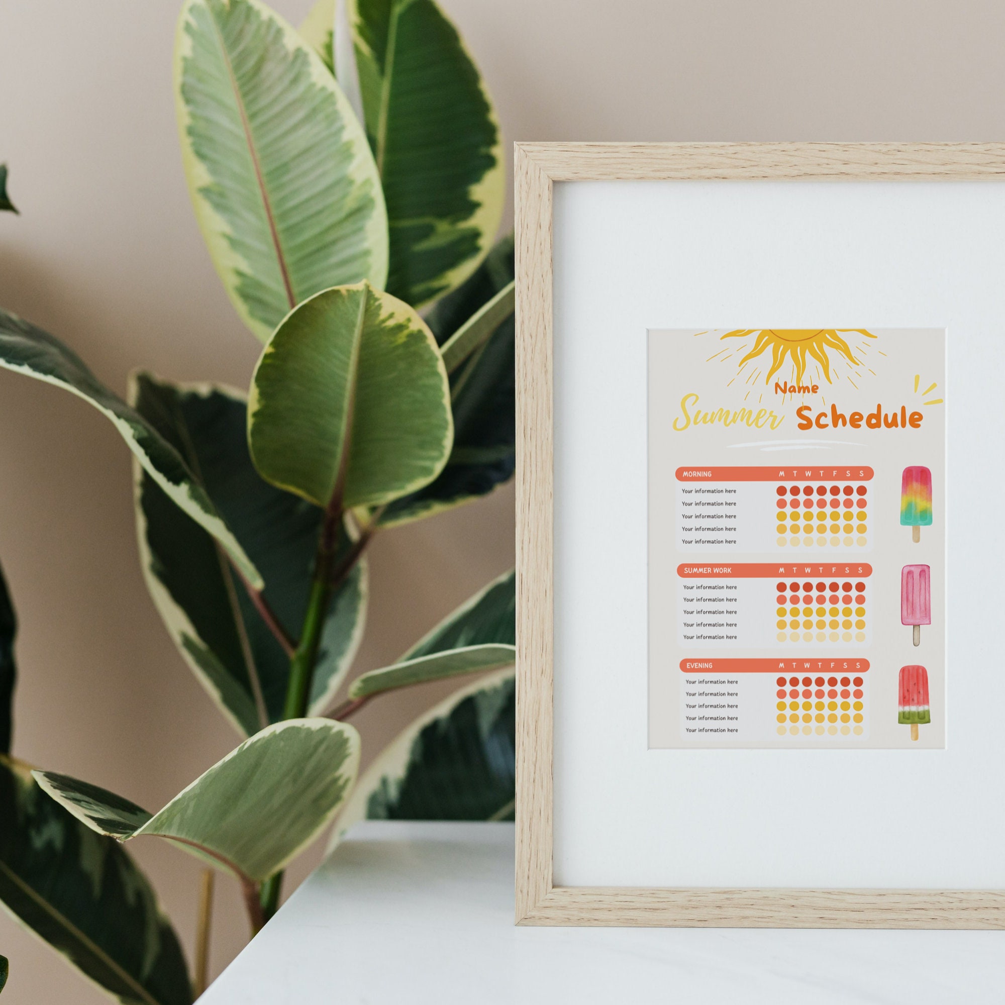 Summer Schedule Editable Template, Kids Summer Schedule Checklist ...