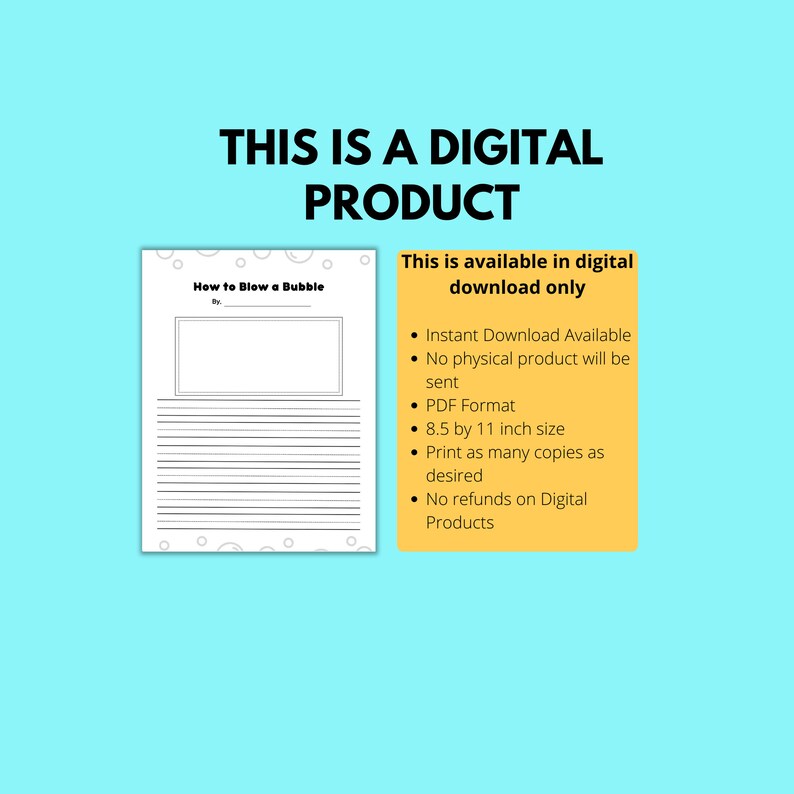 Printable-how to Blow a Bubble, Creative Writing Worksheets, First ...