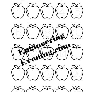 Apple Writing Numbers 1-25, Preschool, Kindergarten, First Grade ...