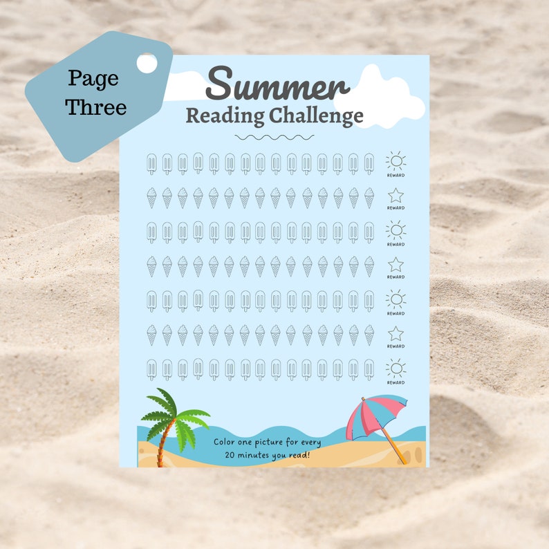 Summer Reading Challenge Printable, Summer Reading Challenge for Kids ...
