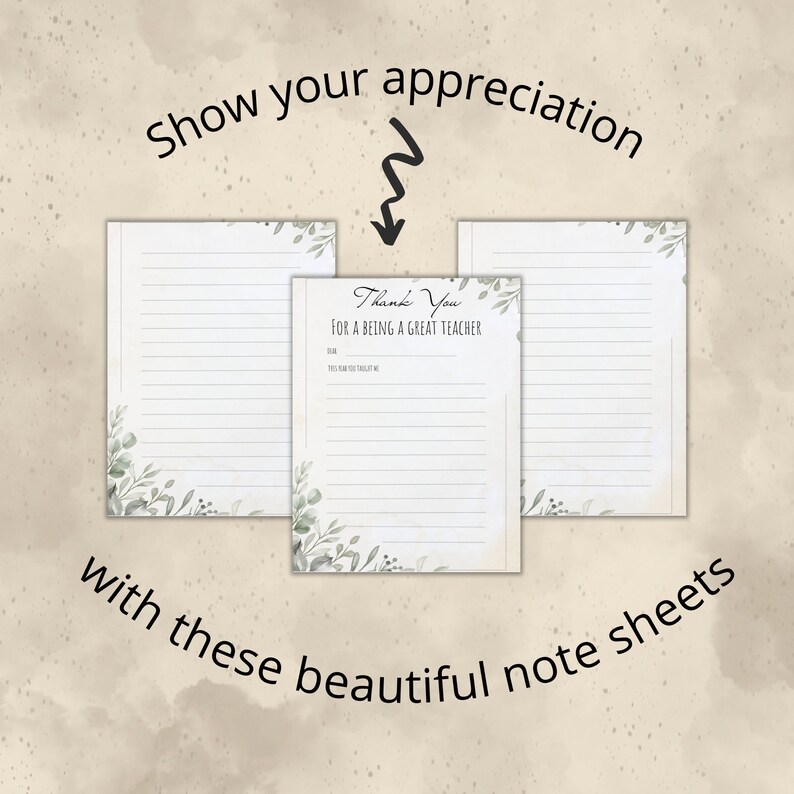 Teacher Appreciation Note Teacher Thank You Letter End of - Etsy