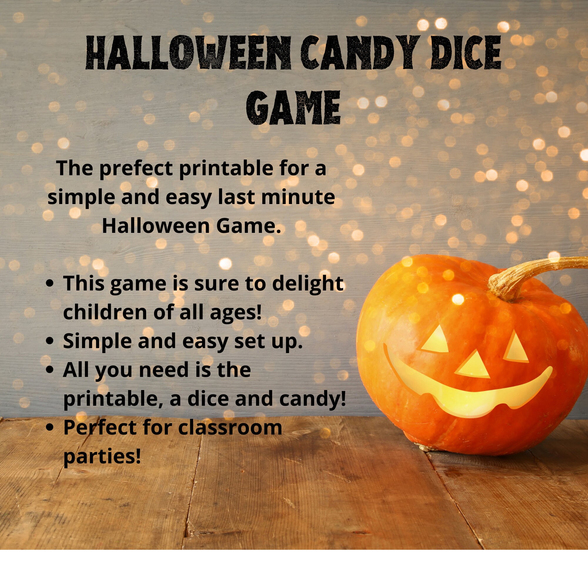 Halloween Dice Game, Halloween Candy Game, Easy Halloween Party Games ...