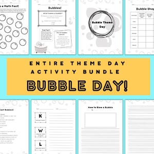 1st-3rd Grade Bubble Theme Day Lesson Bundle, Bubble Activities in ...